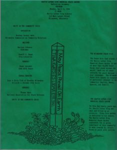 Martin Luther King Memorial Peace Garden and Peace Pole at King Branch ...