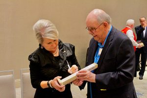 Jennifer Jones, 2023 Rotary President Elect signs Peace Pole at the ...