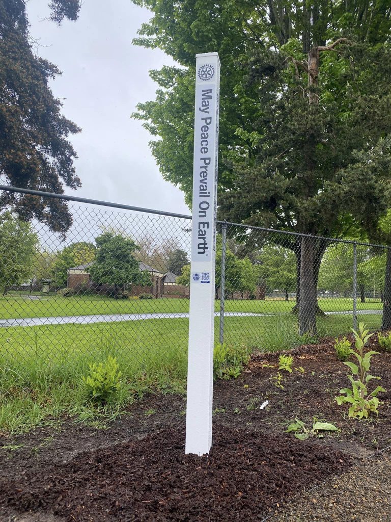 Newberg Rotary gifts two Peace Poles for the Peace Garden, Newberg ...